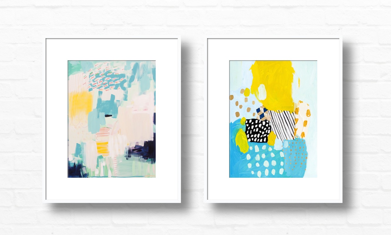 Two Cool Abstracts | Artfully Walls