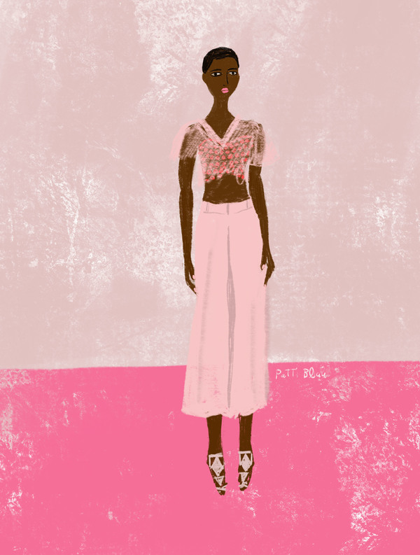 Model Wearing Pink by Patti Blau on Artfully Walls | Artfully Walls