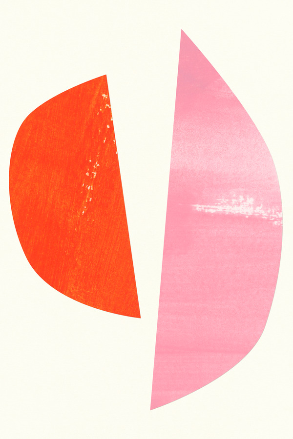 Painted Paper Shapes #7 (Red & Pink) by Seraphina Neville on Artfully ...