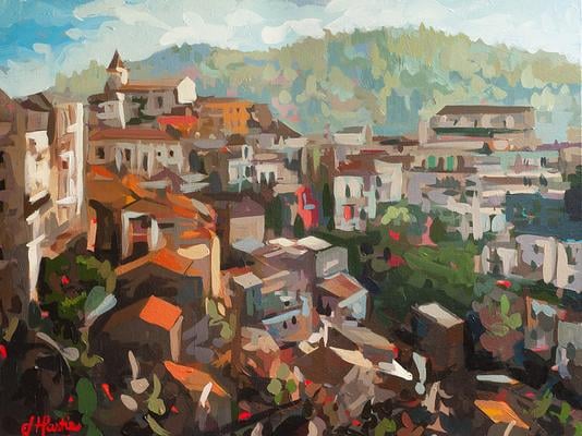 Sicilain Rooftops by Joanne Hastie on Artfully Walls | Artfully Walls