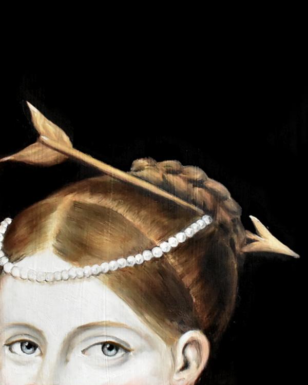 Portrait of a Lady with Arrow and Pearls by Susannah Carson on Artfully Walls | Artfully Walls