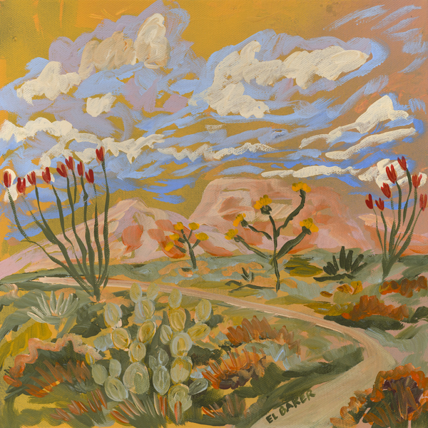 Yellow Desert Trail by Eleanor Baker on Artfully Walls | Artfully Walls