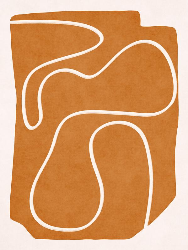 ABSTRACT ORGANIC LINE - G02 by Jaqueline Lima Vieira on Artfully Walls ...