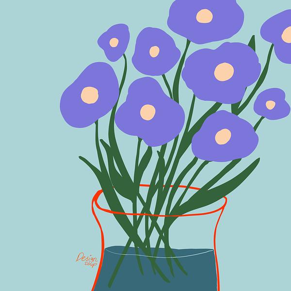 Purple Flowers by Alix Campbell on Artfully Walls | Artfully Walls