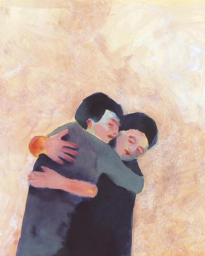 Hug_IV by Flavia Cuddemi on Artfully Walls | Artfully Walls