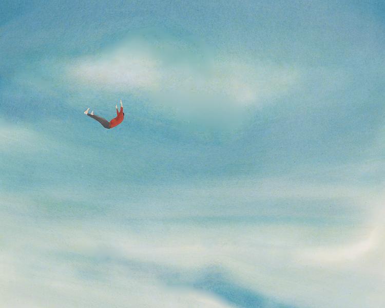 Falling by Flavia Cuddemi on Artfully Walls | Artfully Walls