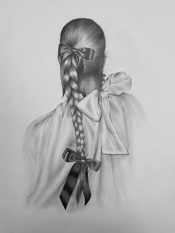 Reverse portrait, bow by Nettie Wakefield on Artfully Walls | Artfully ...