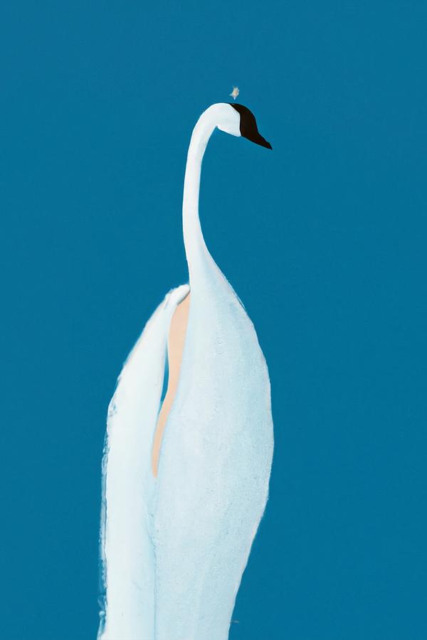 Swan maybe by Merel Takken on Artfully Walls | Artfully Walls