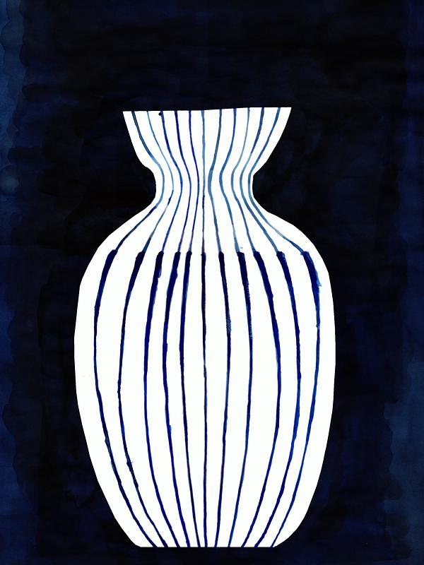 Blue Vase N.2 by Ana Frois on Artfully Walls | Artfully Walls