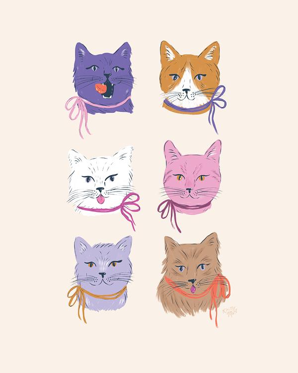A study in cats by Krissy Mast on Artfully Walls | Artfully Walls