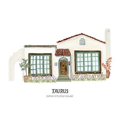 Houses of the Zodiac: Taurus by Kate Wong on Artfully Walls | Artfully ...
