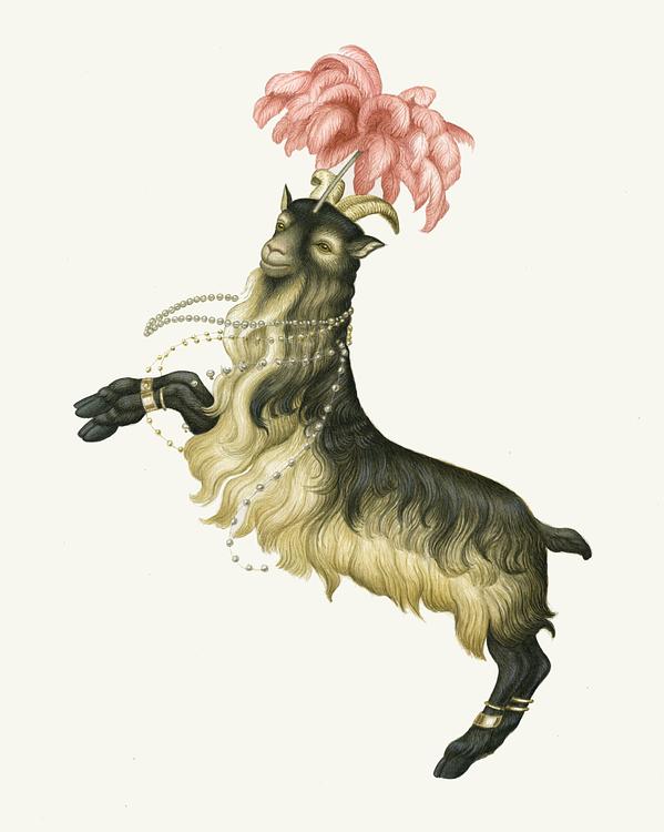 Fancy Circus Goat by lindsey carr on Artfully Walls | Artfully Walls