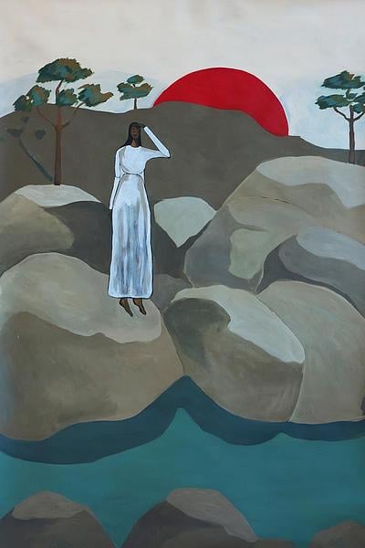 RED SUN by Solomiya Zelenska on Artfully Walls | Artfully Walls